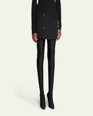 Balenciaga Tailored Double-breasted Mini Skirt