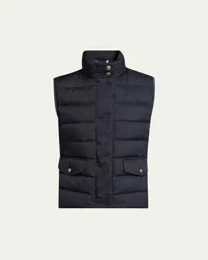 Moncler Besset Down Puffer Vest - Navy