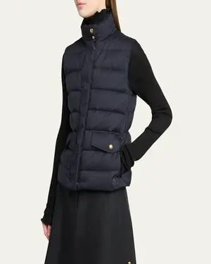 Moncler Besset Down Puffer Vest - Navy