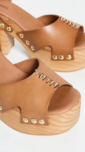 Free People Cecily Clog Platform Sandals - Tan