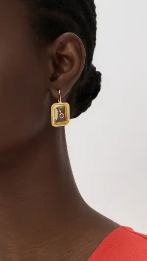 LIZZIE FORTUNATO Tile Citrine Dangle Earrings