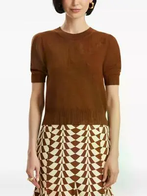Oscar De La Renta Virgin Wool Jumper - Brown
