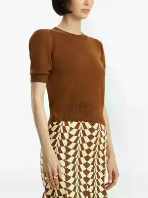 Oscar De La Renta Virgin Wool Jumper - Brown