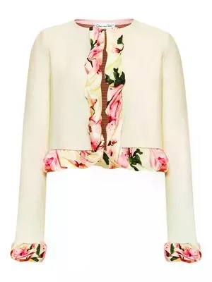 Oscar De La Renta Printed Trim Jacket