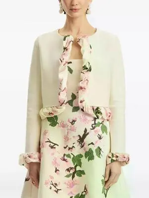 Oscar De La Renta Printed Trim Jacket