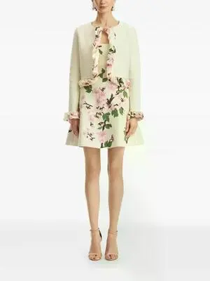 Oscar De La Renta Printed Trim Jacket