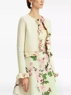 Oscar De La Renta Printed Trim Jacket