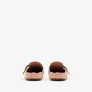 Burberry Check Suede Urchin Clogs - Flora