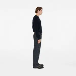 Burberry Check Trim Wool Sweater - Black