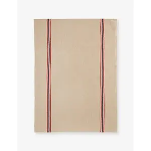 Charvet Drapeau Striped Linen Tea Towel - Naturel