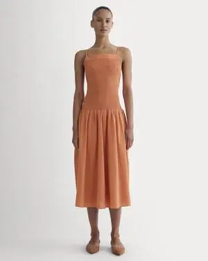 Everlane Gauze Open-back Dress - Soft Orange