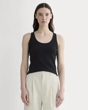Everlane Shimmy Scoop-neck Tank Top - Black