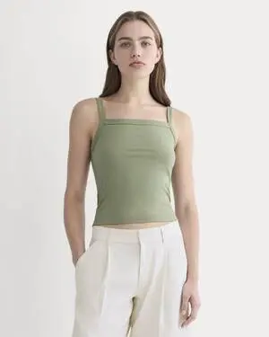 Everlane Essential Square-neck Tank Top - Sagebrush