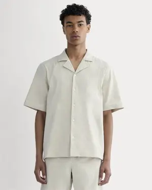 Everlane Seersucker Resort Shirt Khaki Khaki/natural