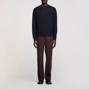Sandro Faded Fleece Sweatshirt With Patch