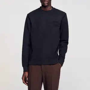 Sandro Faded Fleece Sweatshirt With Patch