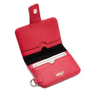 Wolf Mimi Credit Card Holder With Wristlet - Red