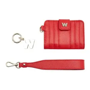 Wolf Mimi Credit Card Holder With Wristlet - Red