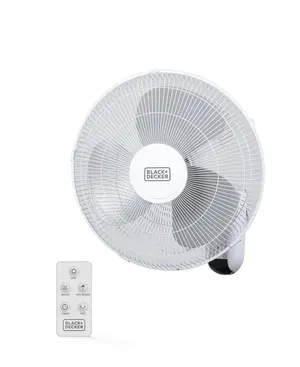 BLACK + DECKER Black+decker 16" Wall Fan With Remote Control - White