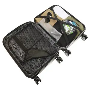 FUL Peanuts Snoopy & Woodstock Embossed Hardside 22" Carry-on Spinner Suitcase