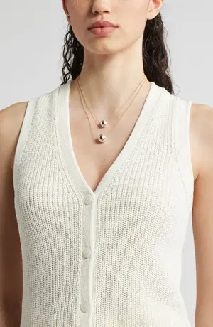 Nordstrom Two-tone Orb Layered Necklace