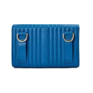 Wolf Mimi Quilted Leather Crossbody Bag With Wristlet - Dark Blue