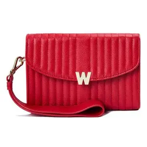 Wolf Mimi Quilted Leather Crossbody Bag With Wristlet - Red
