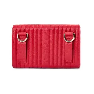 Wolf Mimi Quilted Leather Crossbody Bag With Wristlet - Red