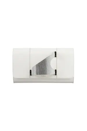Perrin PERRIN PARIS L'Eiffel Swarovski Strass Clutch Milk