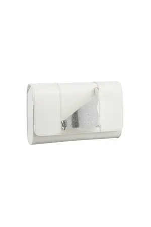 Perrin L'eiffel Swarovski Strass Clutch - Milk
