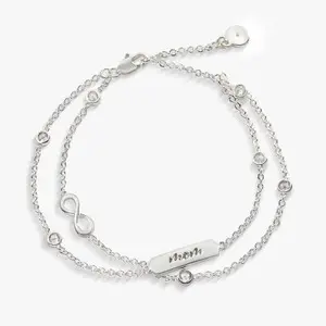 ALEX AND ANI Mom Infinity Chain Bracelet - Silver