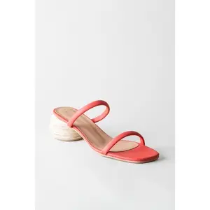 HUMA BLANCO Chachi Leather Slide Sandal - Tomato