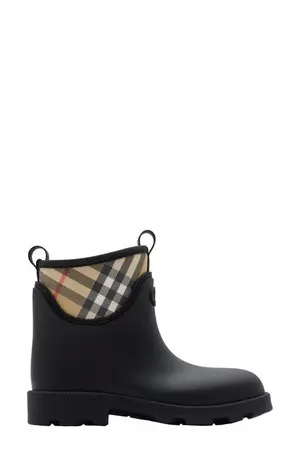 Burberry Marsh Stamp Rain Boots - Black