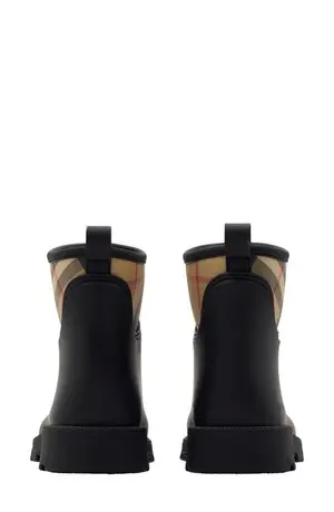 Burberry Marsh Stamp Rain Boots - Black