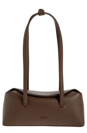 FREJA NEW YORK Mini Chrystie Faux Leather Shoulder Bag - Espresso