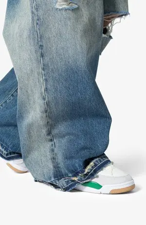 Mnml Baggy Rave Ripped Wide Leg Jeans