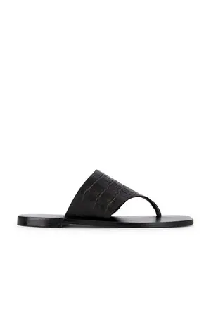 A.emery Paton Sandal - Black Embossed Croc