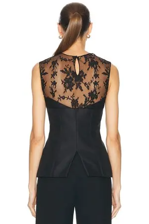 Alexander McQueen Lace Ottoman Corset Top
