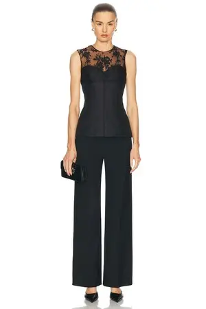 Alexander McQueen Lace Ottoman Corset Top