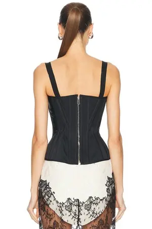WIEDERHOEFT Zip Up Wasp Corset Top