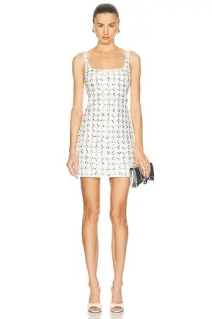 Simkhai Ziva Embellished Mini Dress - White Multi