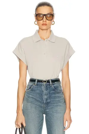 Saint Laurent Short Sleeve Polo Top