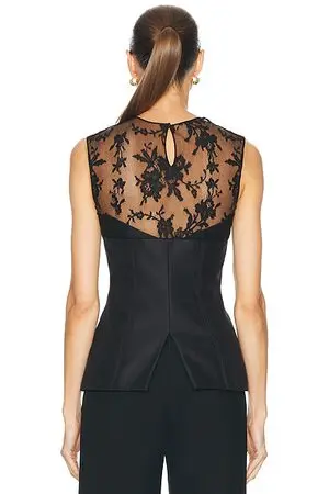 Alexander McQueen Lace Ottoman Corset Top