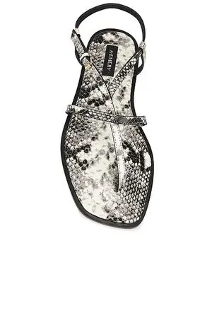 A.emery Remly Flat Sandal In Snake-embossed Leather
