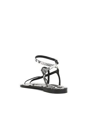 A.emery Edna Snake-embossed Leather Sandal - Eggshell Snake