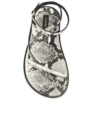 A.emery Edna Snake-embossed Leather Sandal - Eggshell Snake