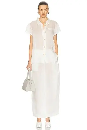 Khaite Keefe Organza Shirt - Chalk