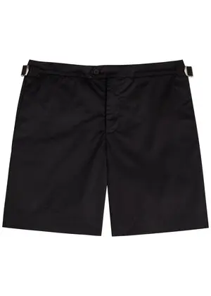 RAITH Tailored Stretch-cotton Shorts - Black