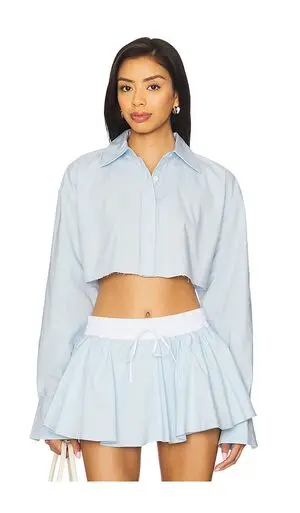 Cropped Button Up Blouses
