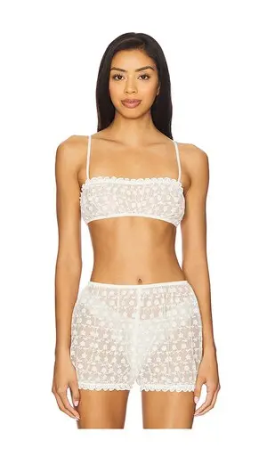 Only Hearts Little Flower Joey Bralette In Ivory - Off White